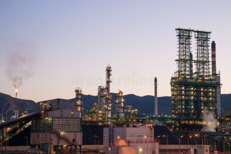 Large refinery stock image. Image of industrial, energy - 50874951