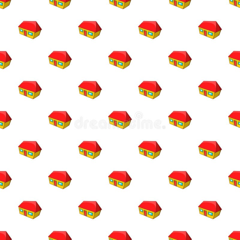 Large Residential House Pattern, Cartoon Style Stock Vector ...
