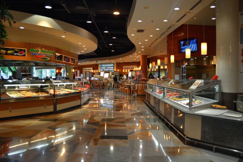 A Large Restaurant with Many Tables and Chairs Stock Photo - Image of ...