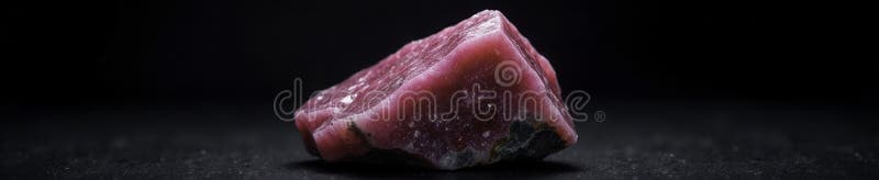 Large Rhodochrosite Chunk in Black Environment, Rhodochrosite, Stone ...