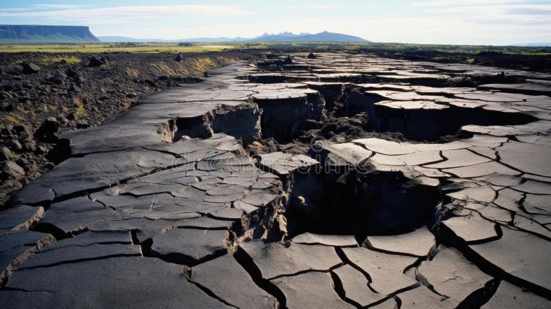A Large Rift on the Surface of the Earth Stock Image - Image of risk ...
