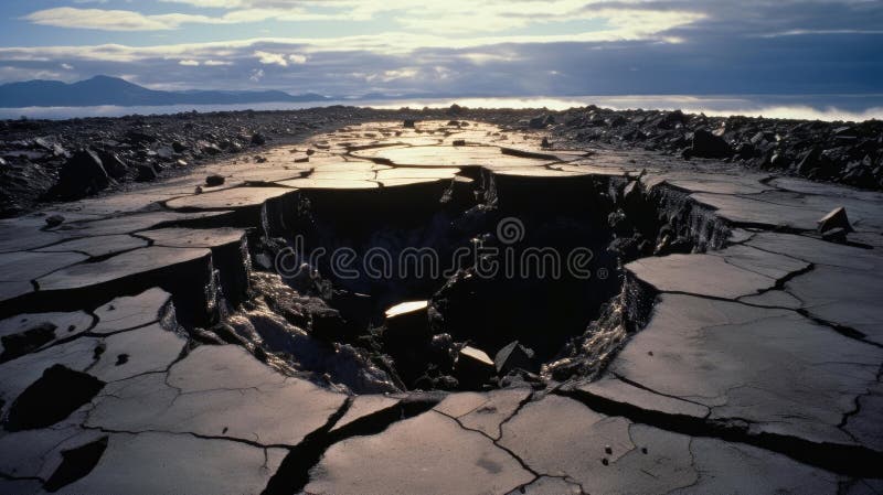 A Large Rift on the Surface of the Earth Stock Photo - Image of ...