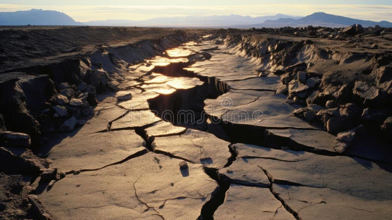 A Large Rift on the Surface of the Earth Stock Photo - Image of quake ...
