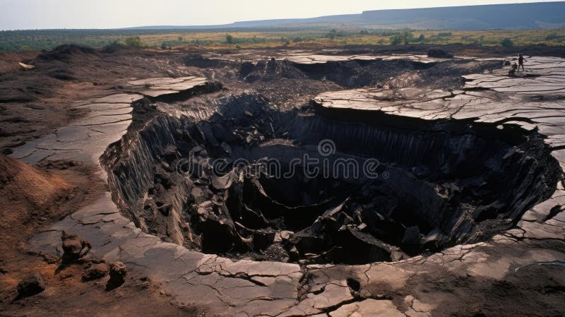A Large Rift on the Surface of the Earth Stock Photo - Image of quake ...