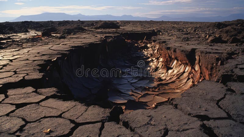 A Large Rift on the Surface of the Earth Stock Image - Image of ...