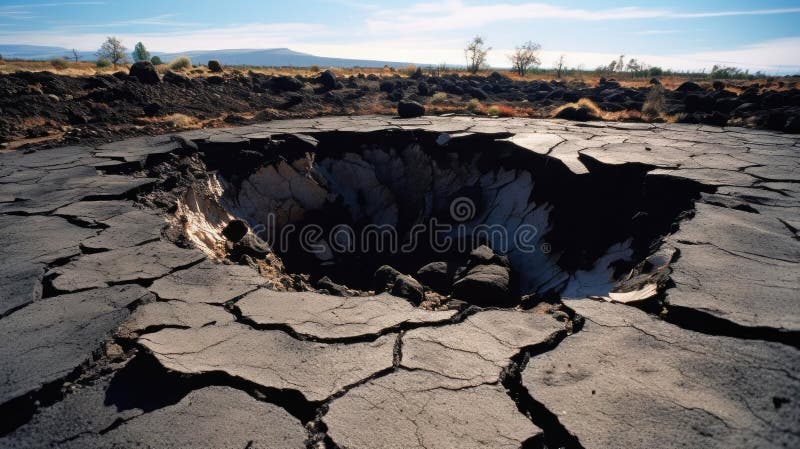 A Large Rift on the Surface of the Earth Stock Photo - Image of quake ...