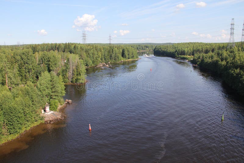 Large river and tree stock photo. Image of summer, foam - 84285750