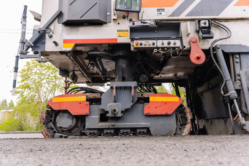 Large Road Cold Milling Machine Removes the Old Asphalt and Loading ...
