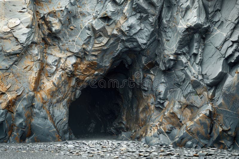 A Large Rock Formation with a Cave in the Middle, Suitable for Use As a ...