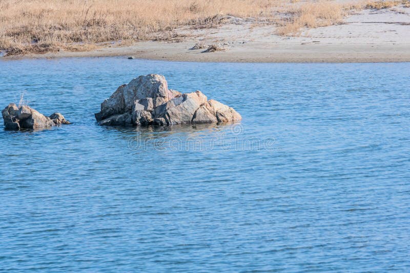 Large Rock Formation on Ocean Coast Stock Image - Image of large ...