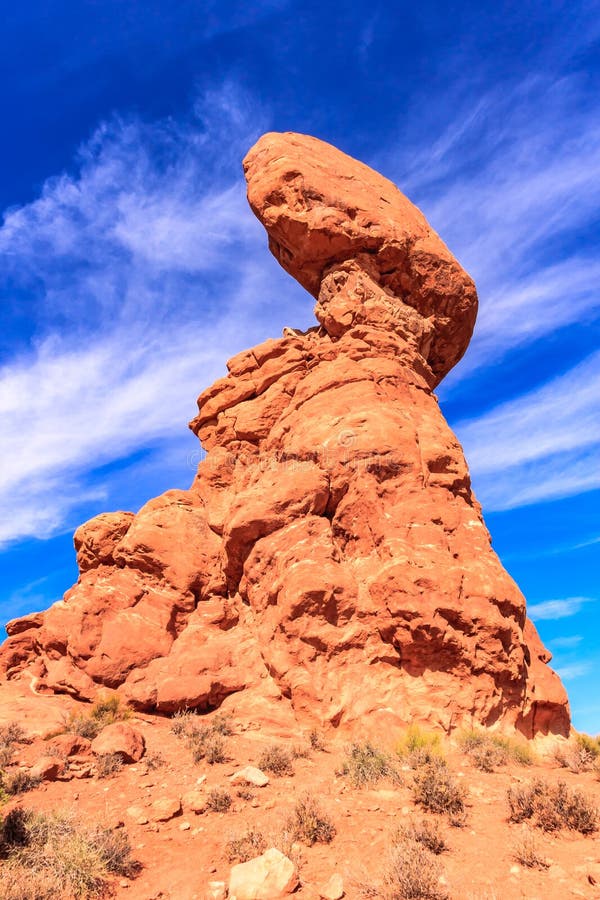 A Large Rock Formation with a Pointy Top Stock Image - Image of ...