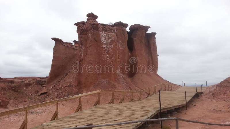 Giant Reddish Rock Formation. Stock Image - Image of eroded, mountains ...