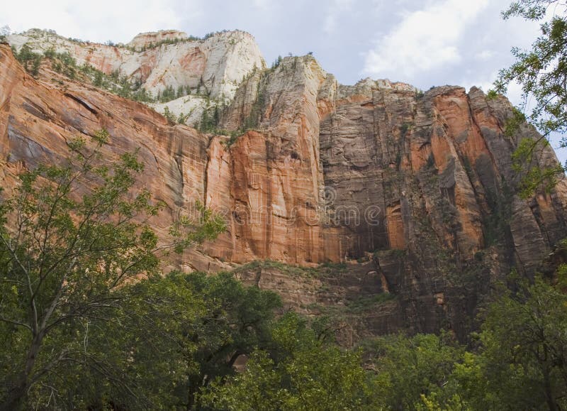 Large Rock Formation in Zion N Stock Photo - Image of desert, erosion ...