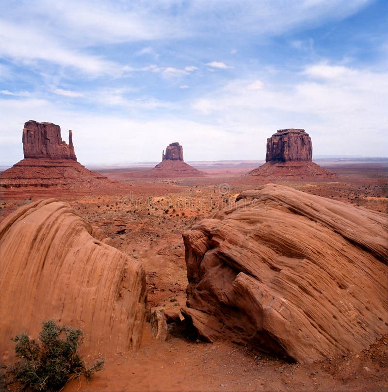 Large Rock Formations in Monument Valley Stock Image - Image of urban ...
