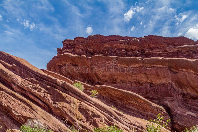 Large Rock Formations at Red Rocks Park and Ampitheatre Stock Photo ...