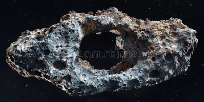 Large Rock with a Hole in the Middle of it Stock Image - Image of ...