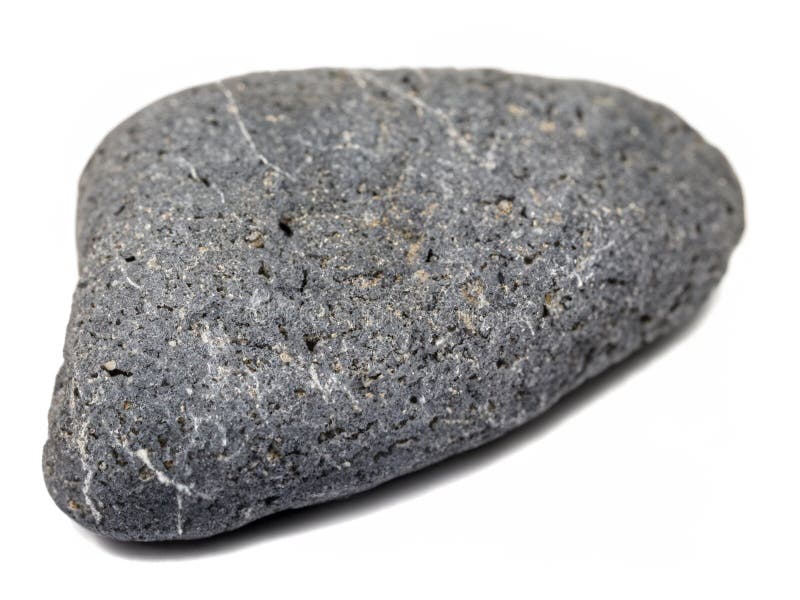 Large Rock Isolated Against a White Background Stock Image - Image of ...