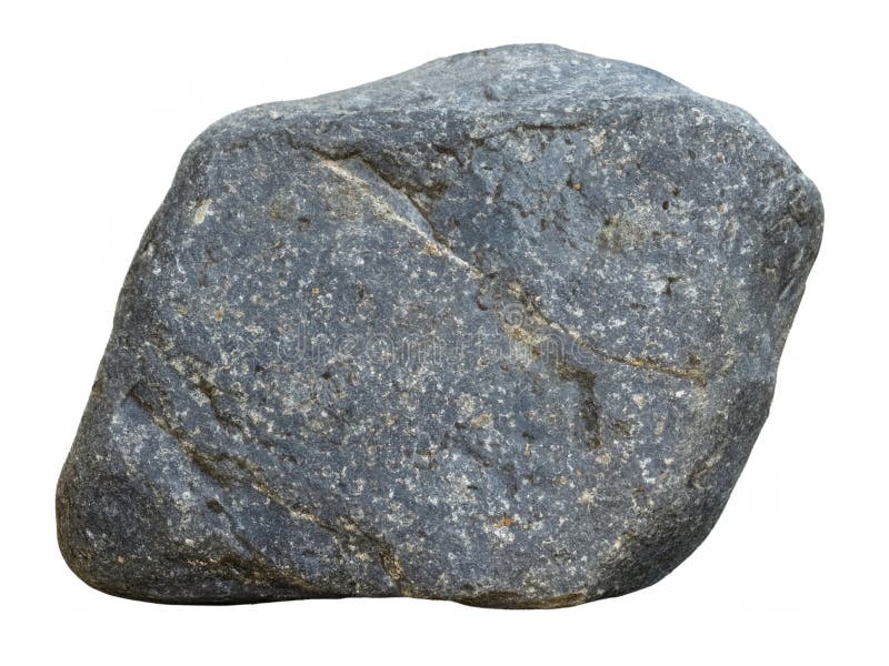 Large Rock Isolated Against a White Background Stock Image - Image of ...