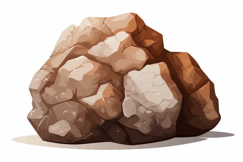 Large Rock Isolated Vector Style Illustration Stock Illustration ...