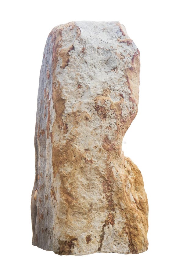 Large Rock Isolated on White Background Stock Photo - Image of solid ...