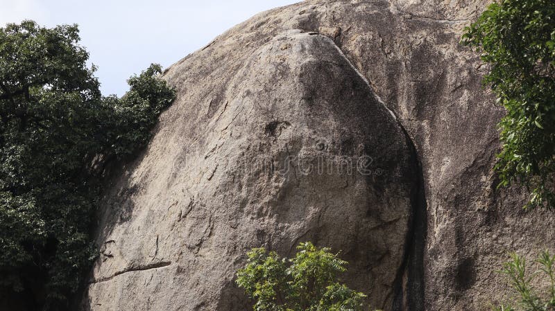 The Large Rock is Located in the Natural Stock Image - Image of ...