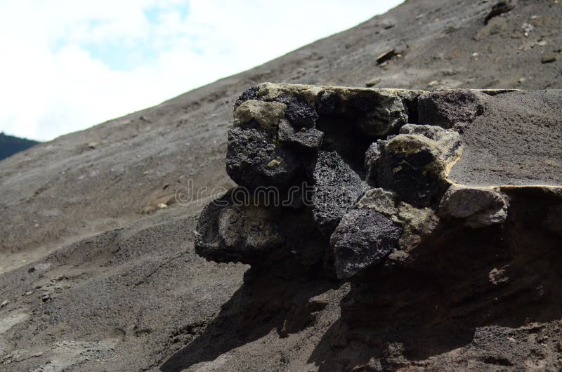 Large Rock in the Mountain Sand Stock Image - Image of soil, boulder ...