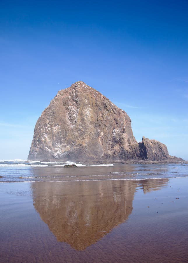 Large Rock on Ocean Shore stock photo. Image of ocean - 11128526