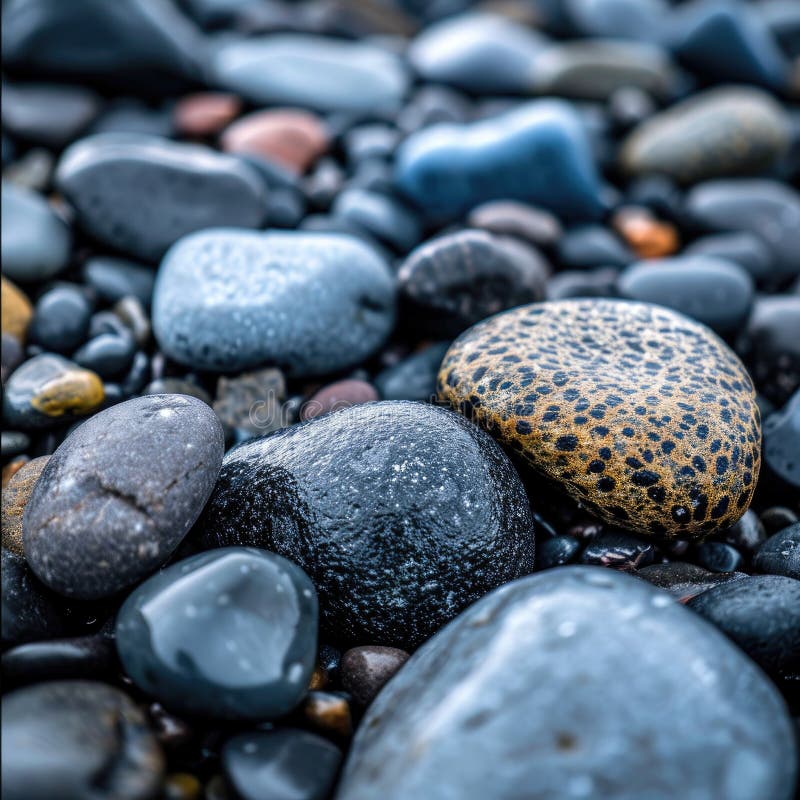 Single Rock Balanced on Top of Assorted Rocks Stock Illustration ...