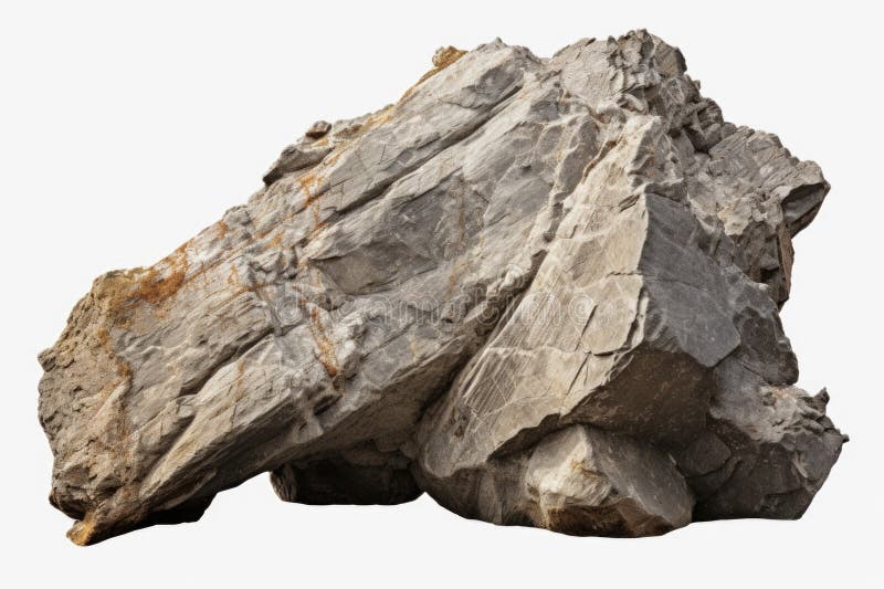 Large Rock Placed White Background Suitable Various Design Projects ...