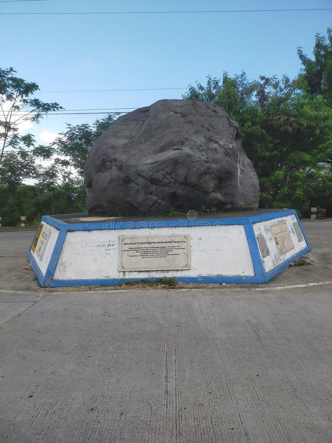 A Large Rock is a Sign that There Was an Eruption of Mount Merapi in ...