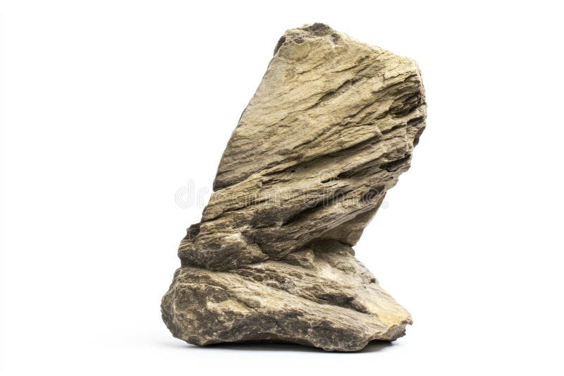 A Large Rock Sitting on a Clean White Surface Stock Photo - Image of ...