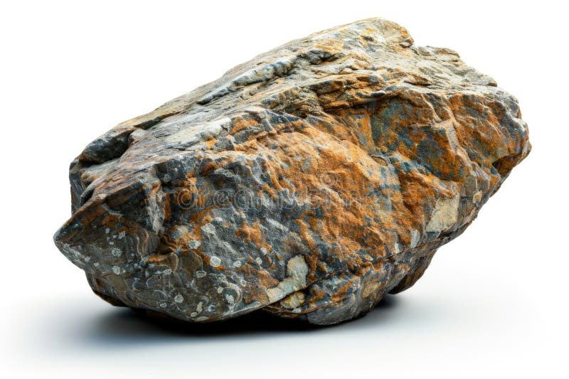 A Large Rock Sitting on a White Surface, Perfect for Backgrounds or ...