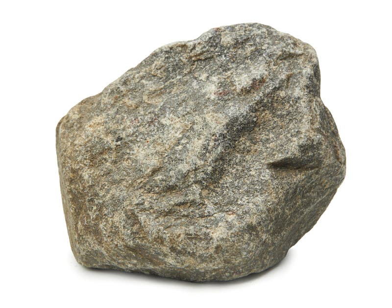 Large Rock Stone Isolated on a White Background. Stock Photo - Image of ...