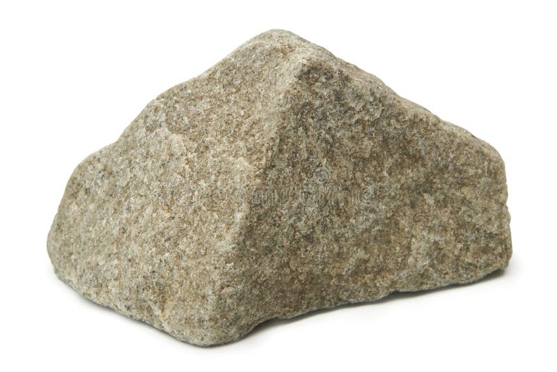 Large Rock Stone Isolated on a White Background. Stock Photo - Image of ...