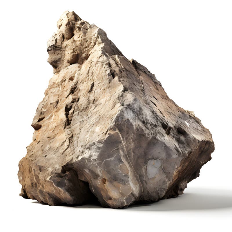 Large Rock Stone Isolated on a White Background Stock Illustration ...