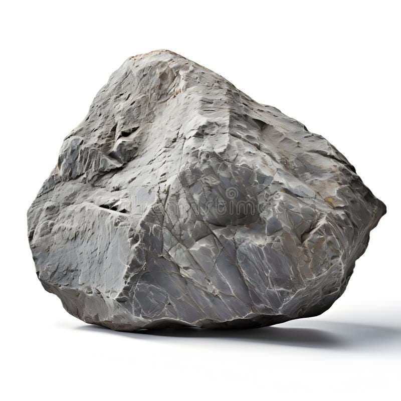 Large Rock Stone Isolated on a White Background Stock Illustration ...
