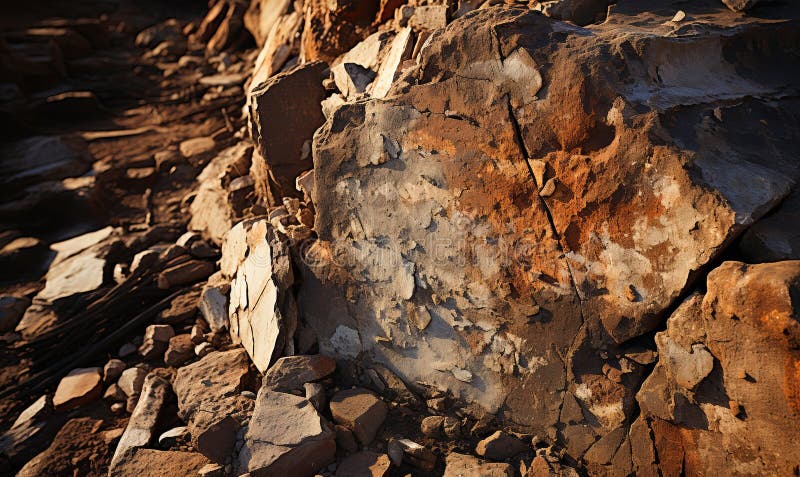 Large Rock on Top of Rock Pile Stock Photo - Image of large, rock ...