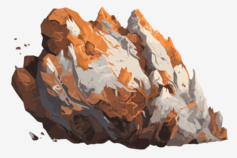 Large Rock Vector Flat Minimalistic Isolated Illustration Stock Vector ...