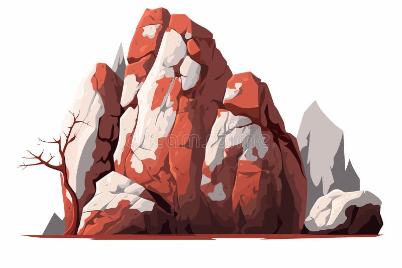 Large Rock Vector Flat Minimalistic Isolated Illustration Stock Vector ...