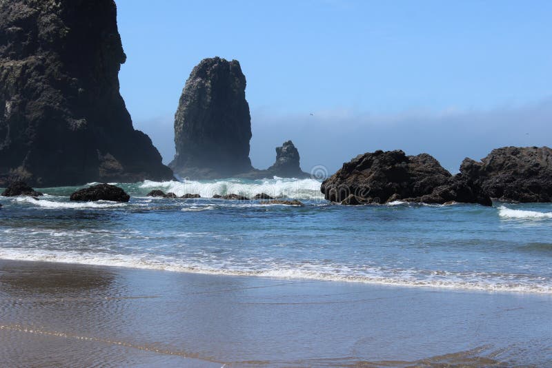 Large rocks in ocean stock photo. Image of large, rocks - 63654608