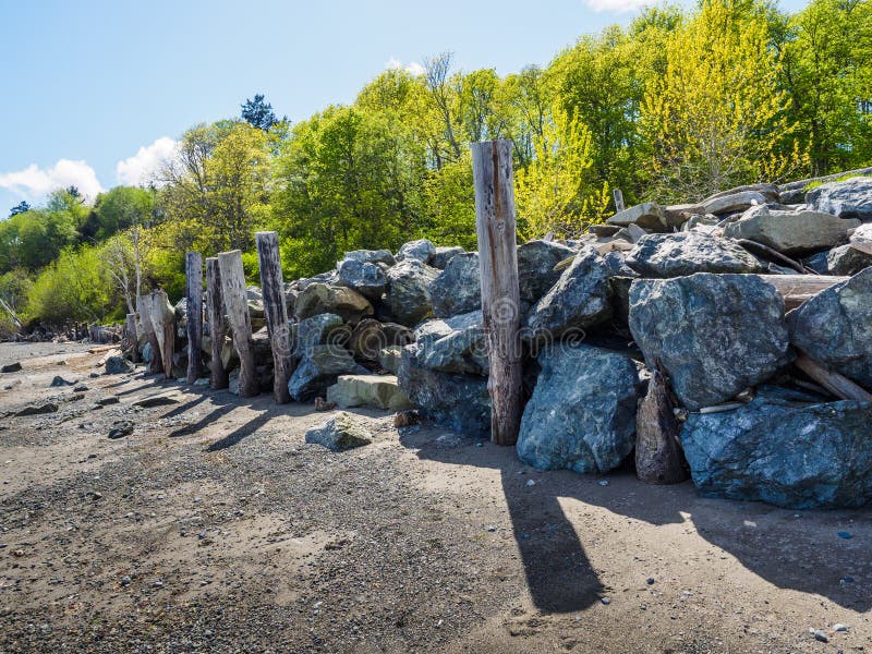 Rocks Piled Up Making Number 1 Stock Image - Image of english, devon ...