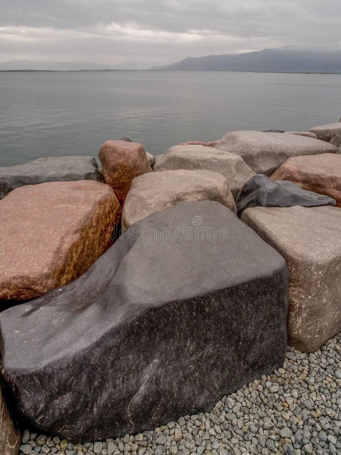 Large Rocks Reykjavik Iceland Stock Photo - Image of cloud, coast: 62946674