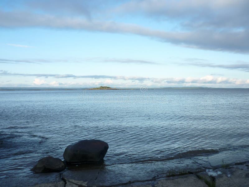 Large Rocks on the Shore of the White Sea Stock Image - Image of ...