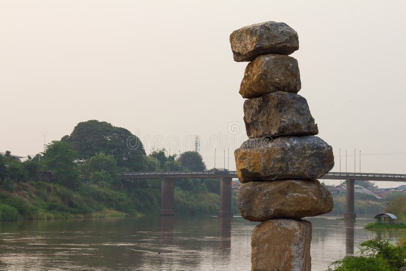 Large rocks stacked. stock photo. Image of outdoors, shadow - 68766316