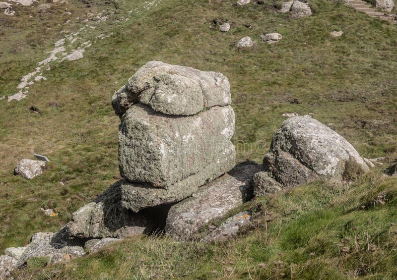 Large Rocks Standing Near Lands End Stock Image - Image of stunning ...