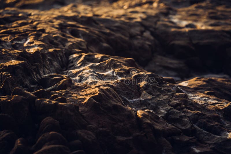 A Large Rocks Surrounded by Waves of the Ocean Stock Image - Image of ...