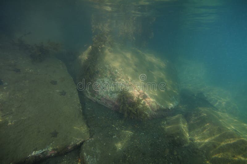 Large Rocks Under Water Surface Stock Photo - Image of seascape, omaha ...