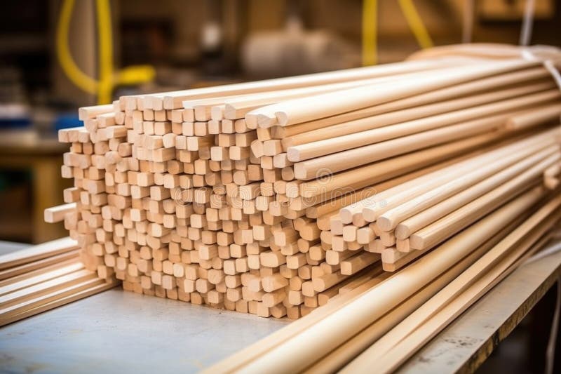 Large Roll of Balsa Wood for Model Kit Production Stock Photo - Image ...