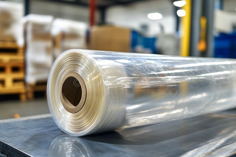 Large Roll of Clear Plastic Film Packaging High Quality Image Stock ...