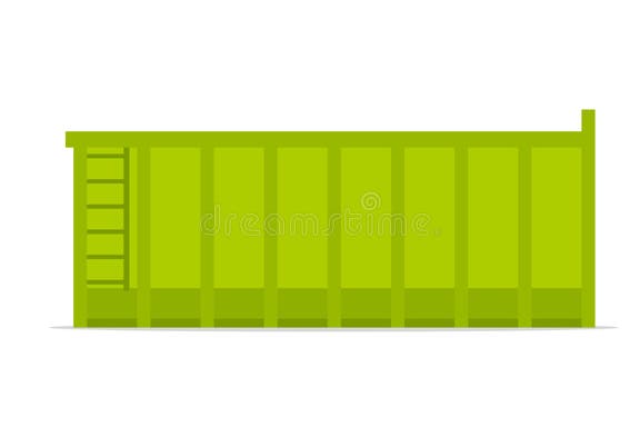 Large roll on off skip stock vector. Illustration of dump - 118481876